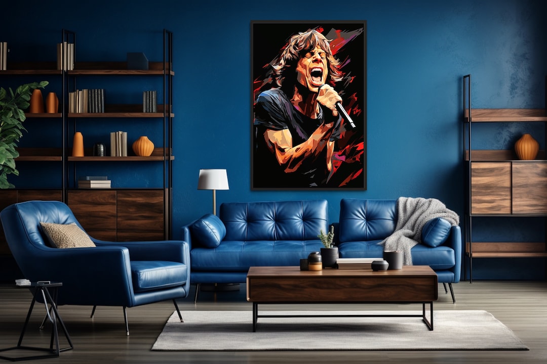 Mick Jagger Poster or Canvas Print the Rolling Stones Music - Etsy