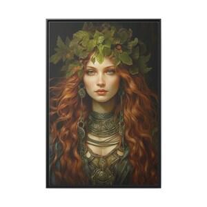 Brigid Celtic Goddess Wall Art Canvas Goddess of Poetry, Healing, and ...