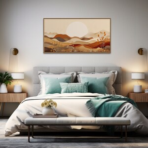 Boho Desert Landscape Earth Tones Wall Art Neutral Arizona Desert ...