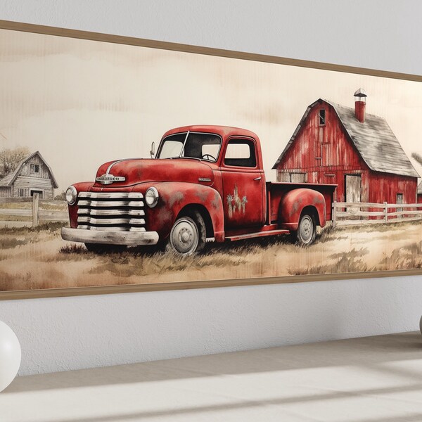 Rustic Red Truck - Etsy