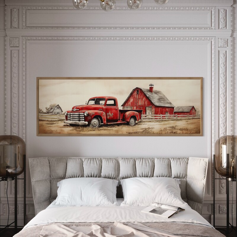 Rustic Red Truck - Etsy