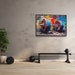Gym Wall Art Graffiti Barbell Painting Canvas Print Motivational ...
