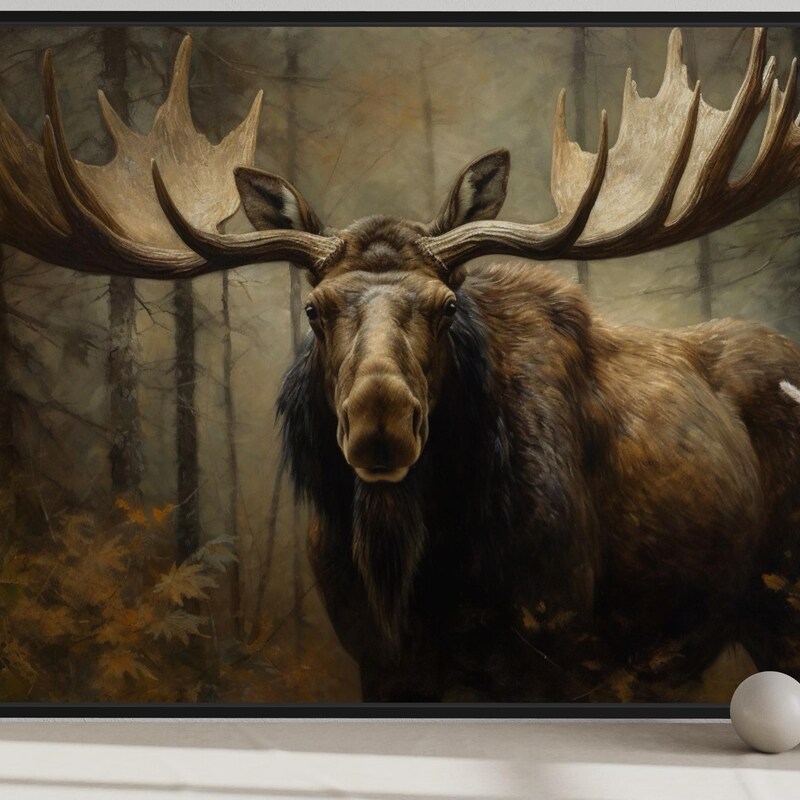 Moose Painting - Etsy