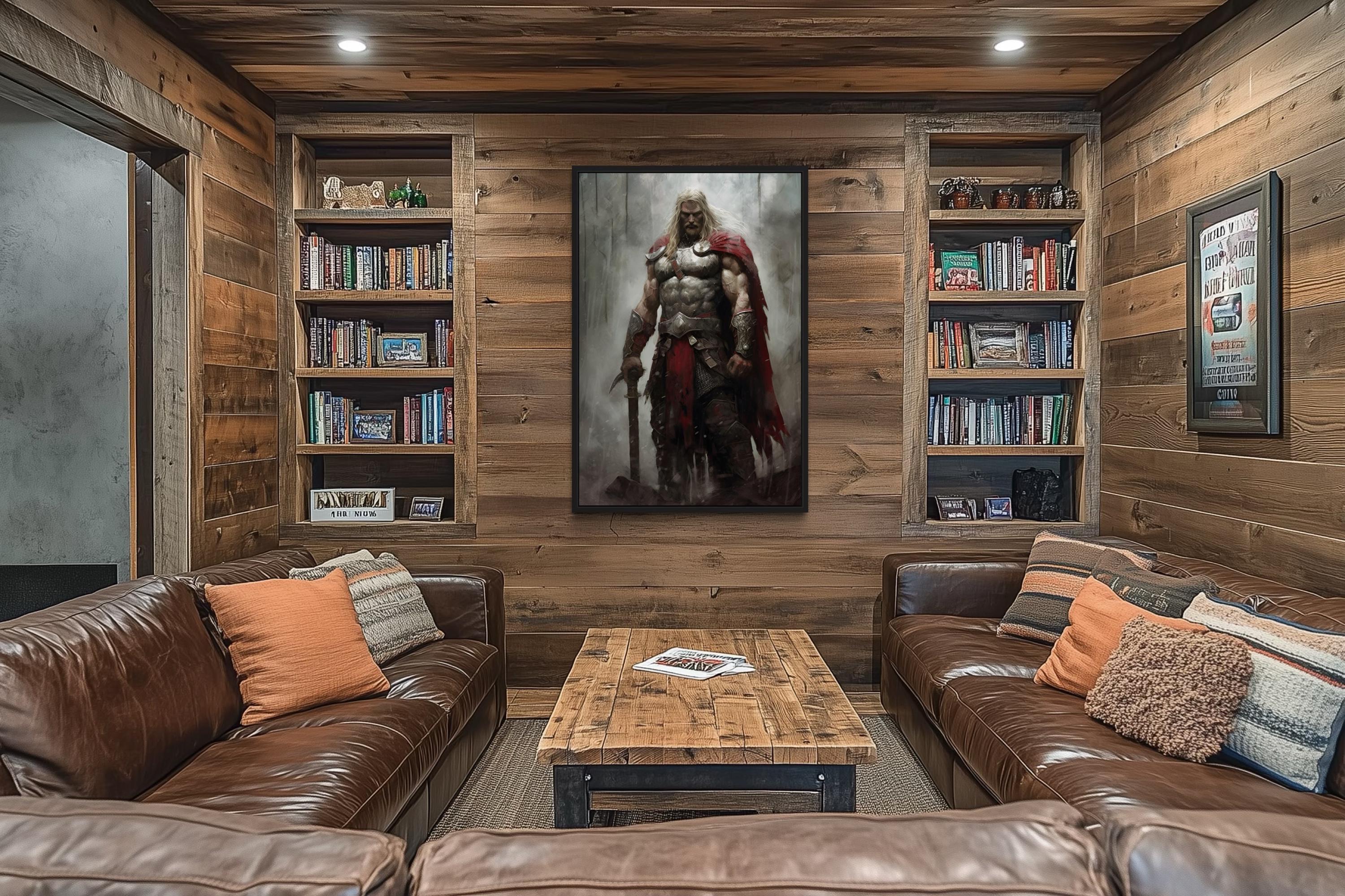 Thor Norse God of Thunder, Lightning, Storms Painting Canvas Print ...