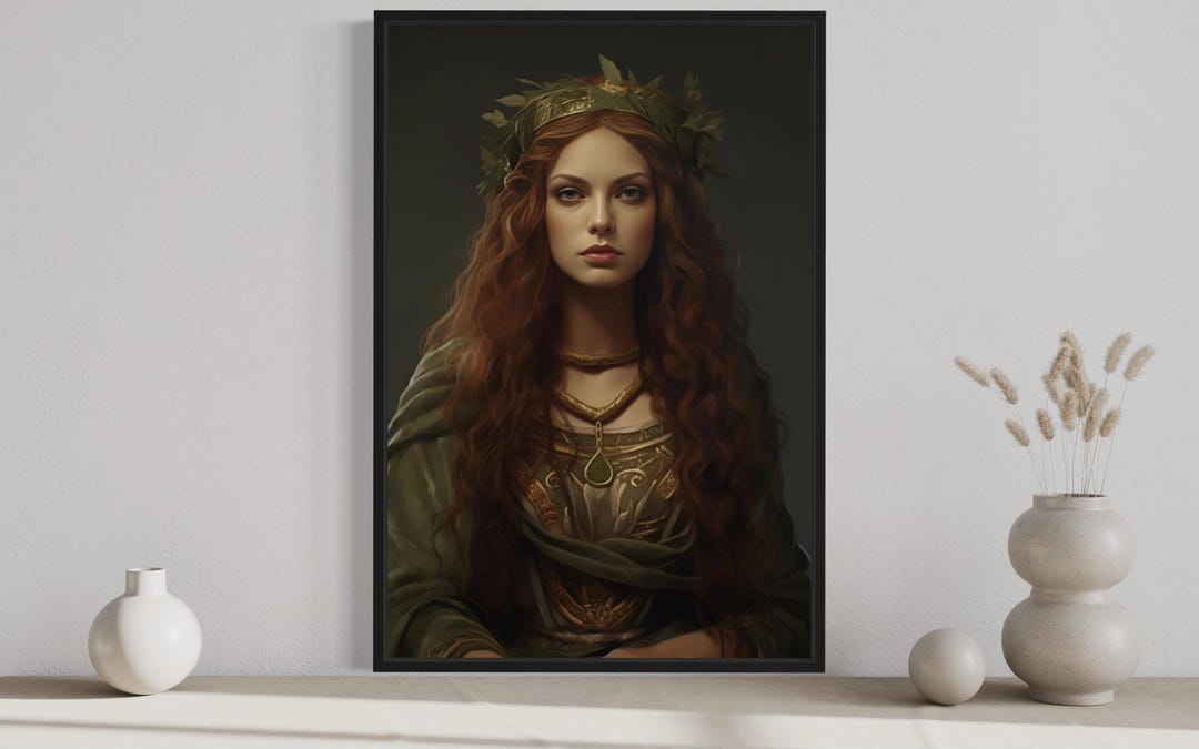 Danu Celtic Goddess Wall Art - Goddess of Water, Fertility, Wisdom, and ...