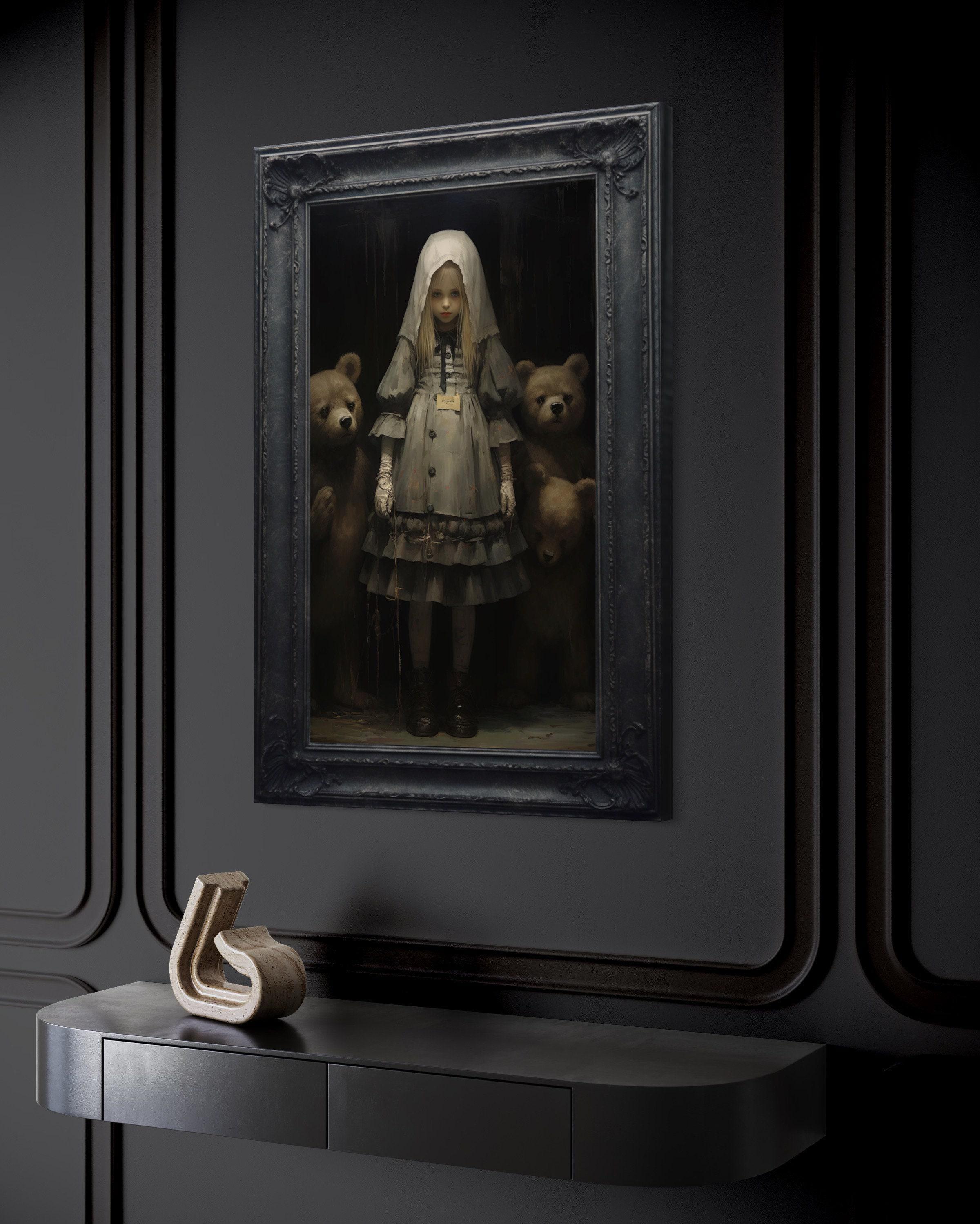 Gothic Goldilocks and the Three Bears Painting Canvas PRINT, Dark ...