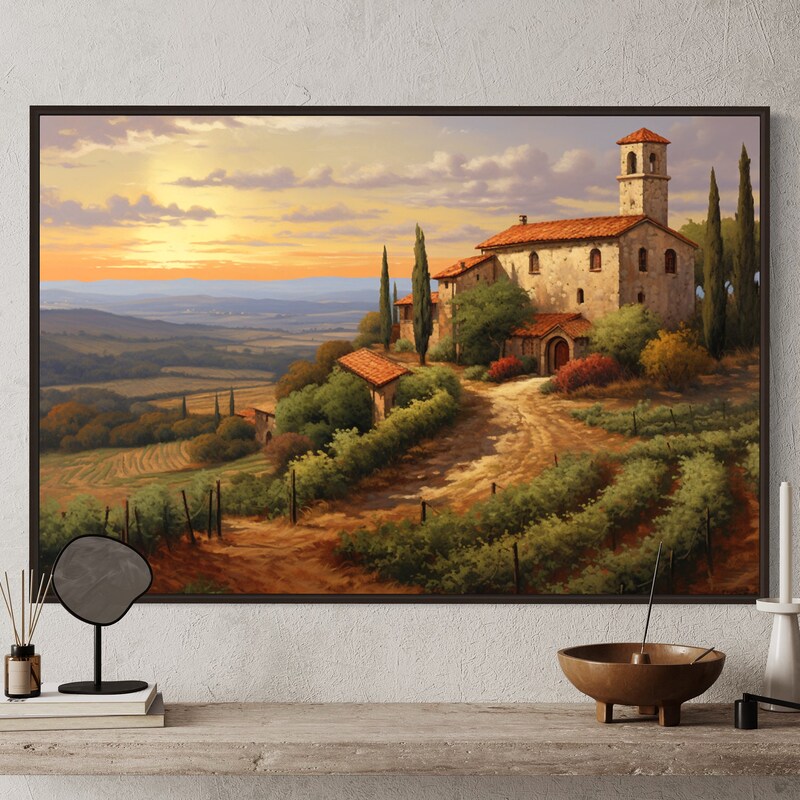 Tuscany Painting - Etsy