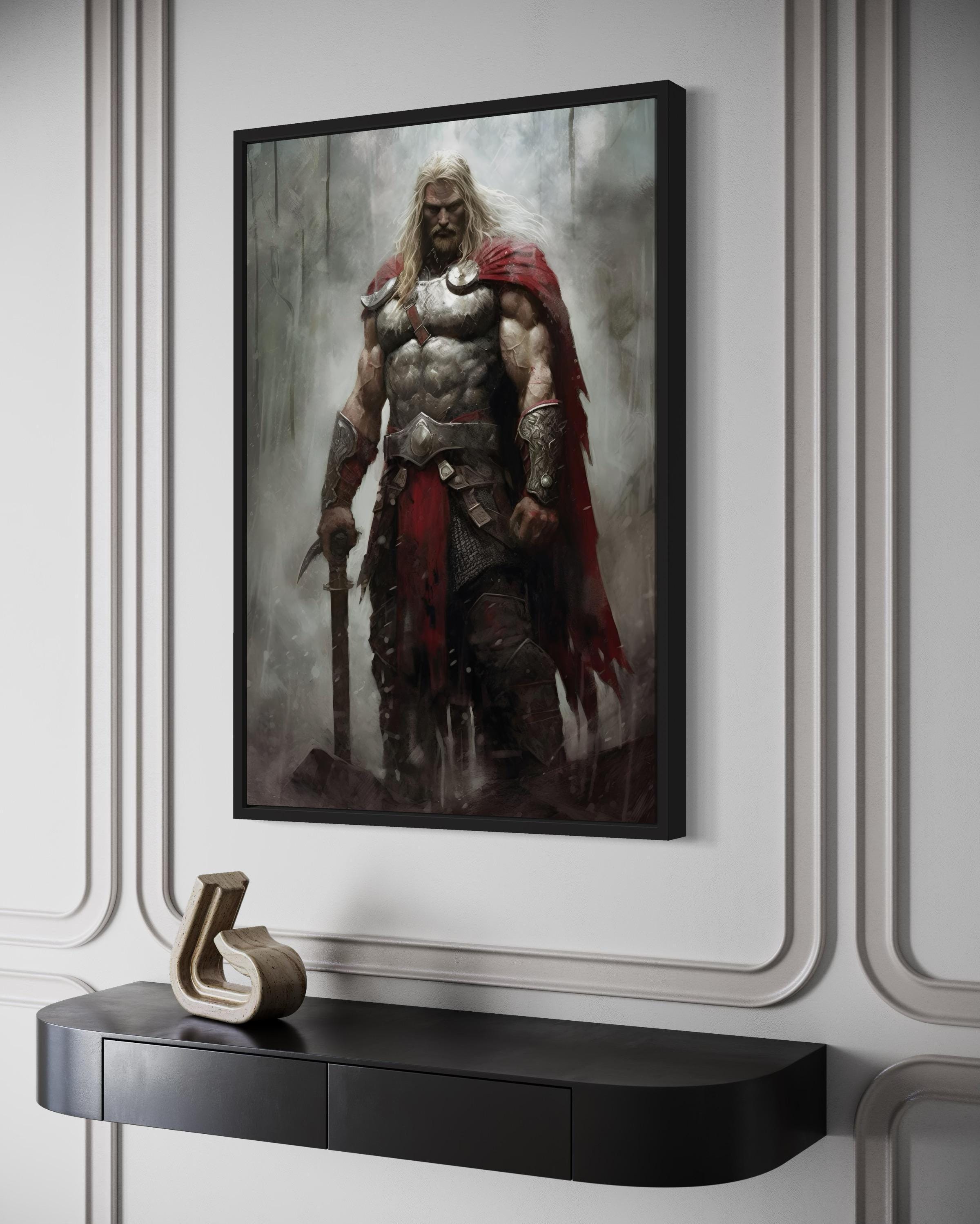 Thor Norse God of Thunder, Lightning, Storms Painting Canvas Print ...