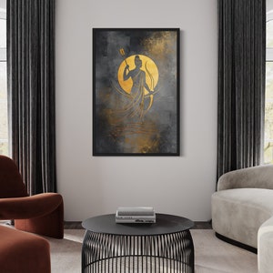 Minimalist Lord Rama Wall Art, Indian Deity, Hindu God Decor Gold ...