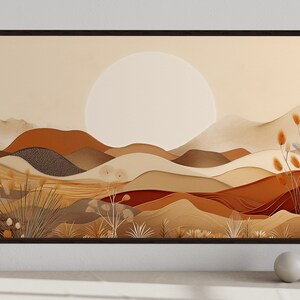 Boho Desert Landscape Earth Tones Wall Art - Neutral Arizona Desert ...