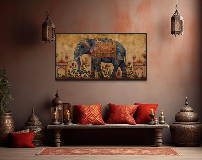 Wooden Airawat Elephant Statue - Lord Indra Wagon Figurine - Divine ...