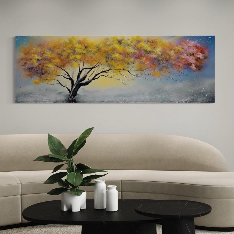 Over Bed Tree Painting - Etsy