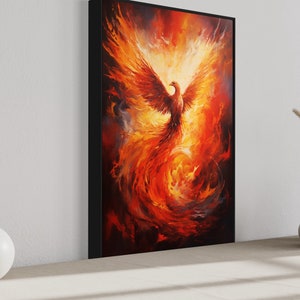 Rising Phoenix Canvas Wall Art Majestic Oil Painting Printed on ...