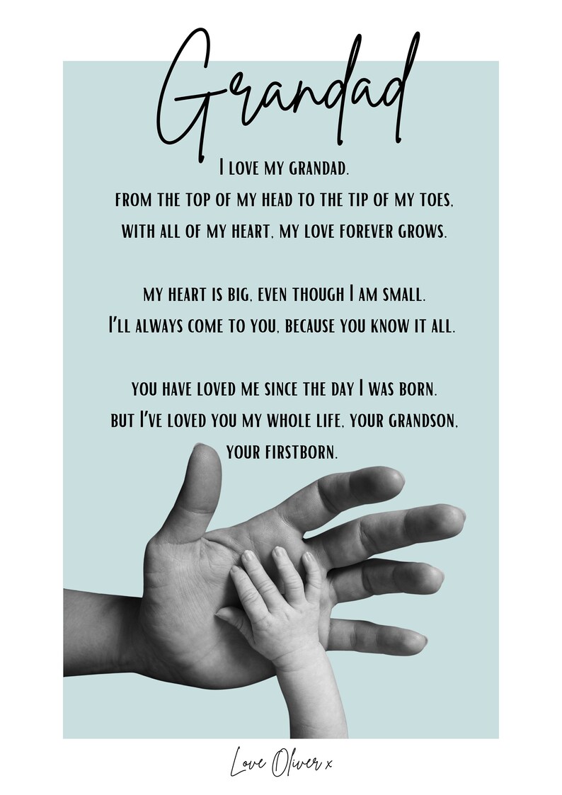 Grandad, Grandchild, Family Digital Download - Etsy