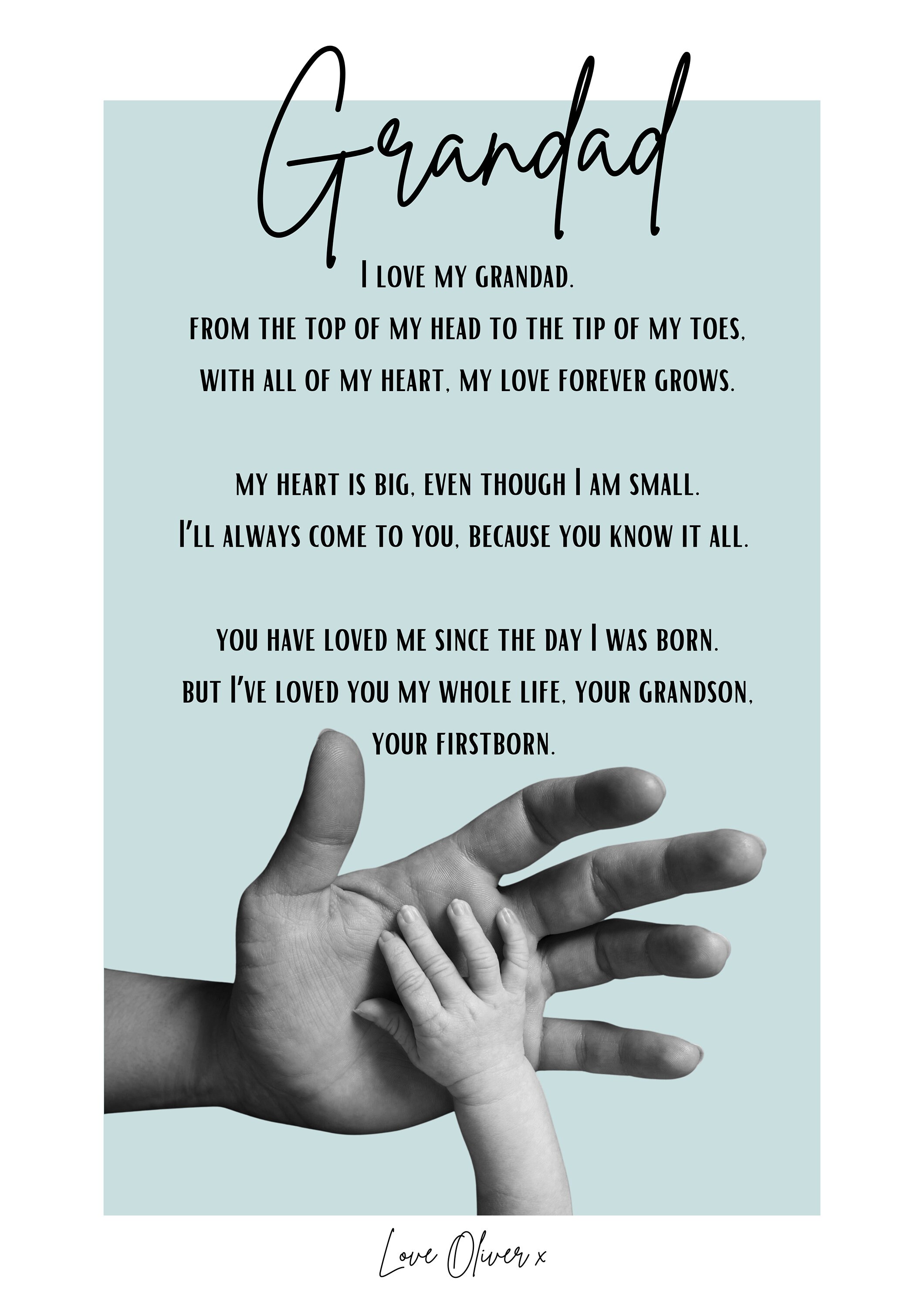 Grandad, Grandchild, Family Digital Download - Etsy