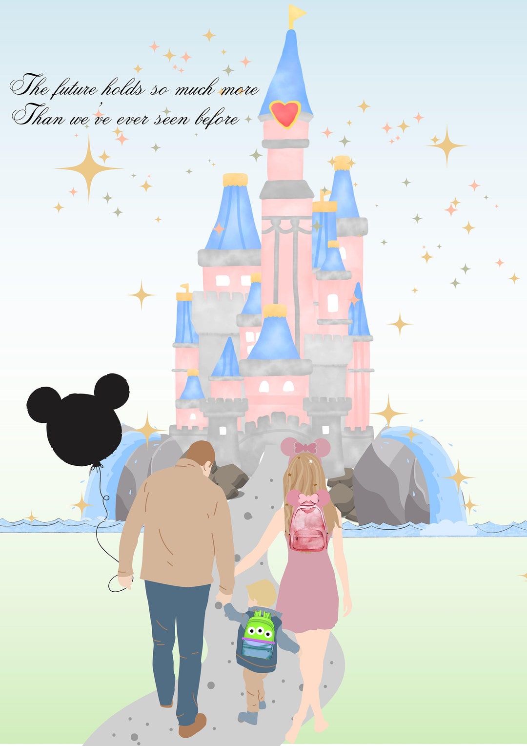 Magic Fantasy Castle A4 Family Print - Etsy
