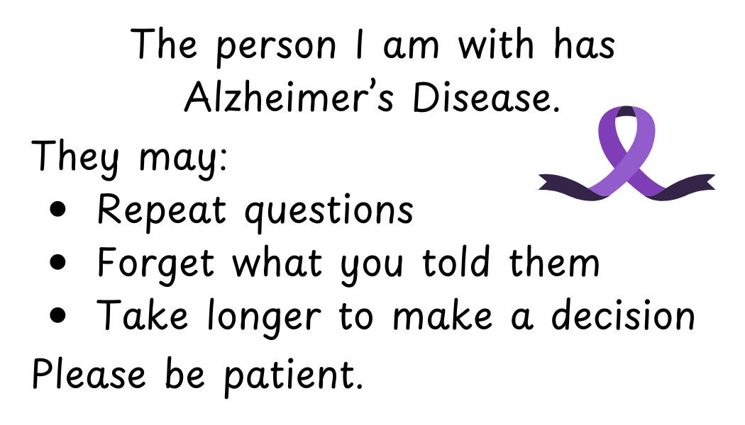 Dementia Alzheimer's Caregiver Cards: Patient Communication, Mailed to ...