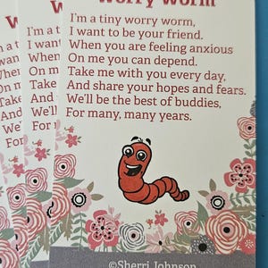 Crochet Worry Worms - Set of 6, With Poem Cards. Sensory Fidget ...