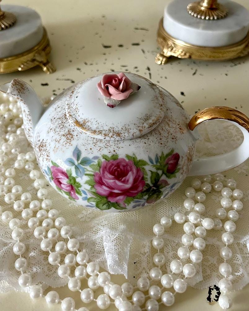 Lefton Rose Teapot - Etsy