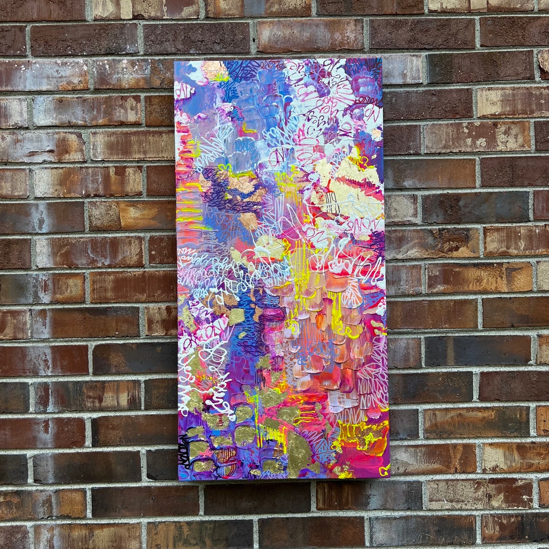 Screaming on Mute- Abstract Art Painting in Acrylics by Artjp, 30”x15 ...