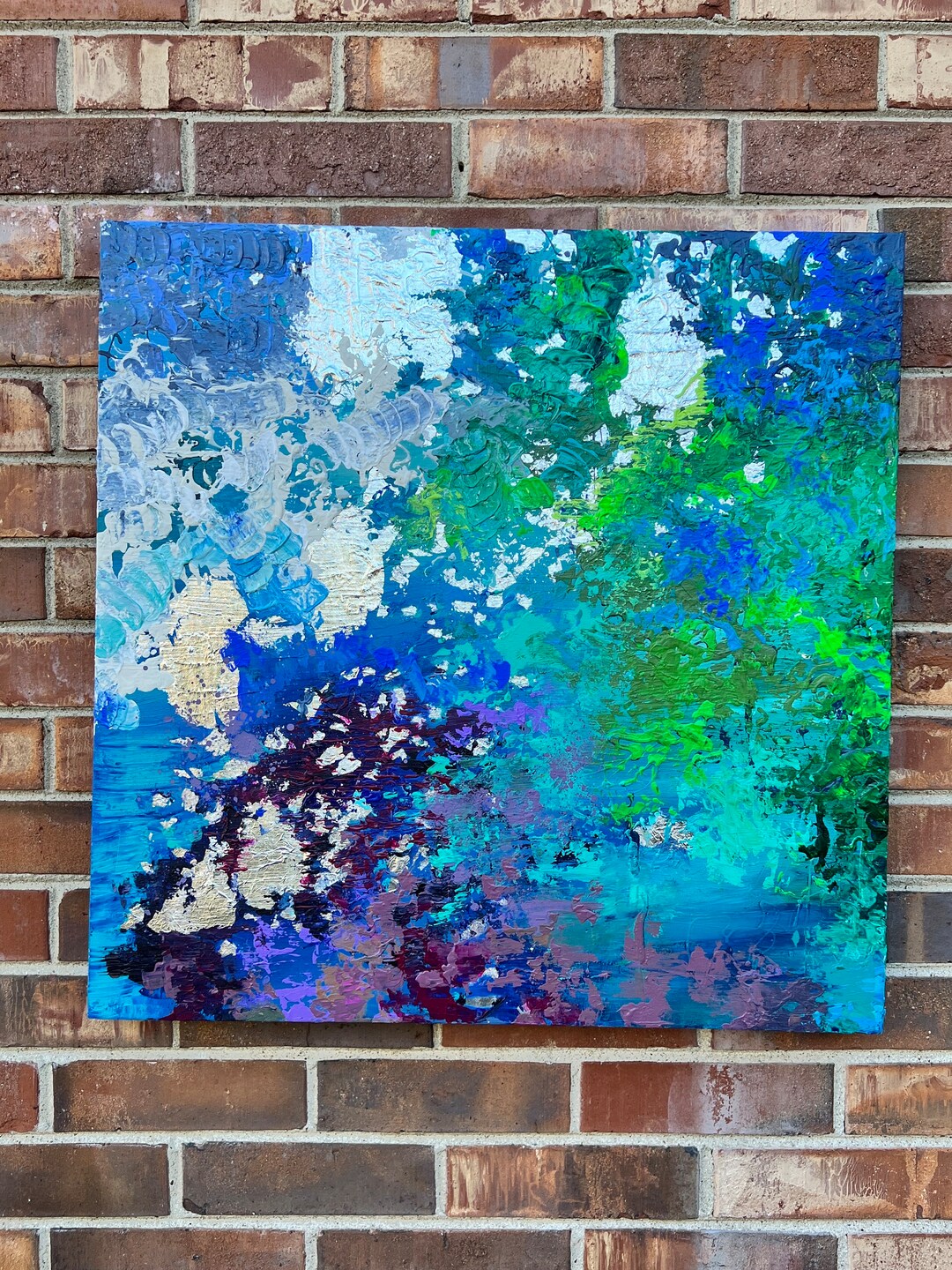 On the Surface - Abstract Art Painting in Acrylics, 24” X 24” - Etsy