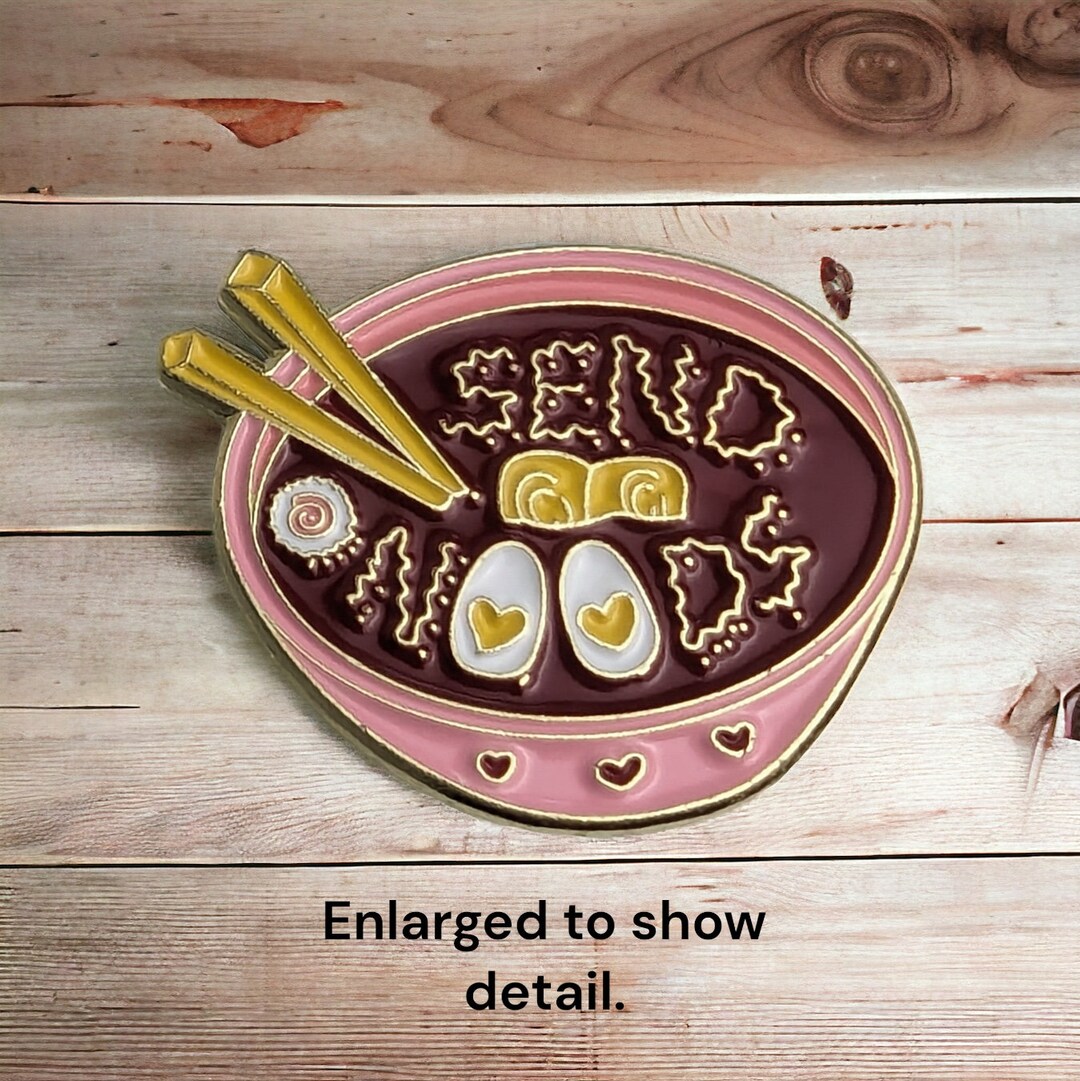 SEND NOODS, Lamian Noodles Pin, Kawaii Food, Ramen Bowl Enamel Pin ...