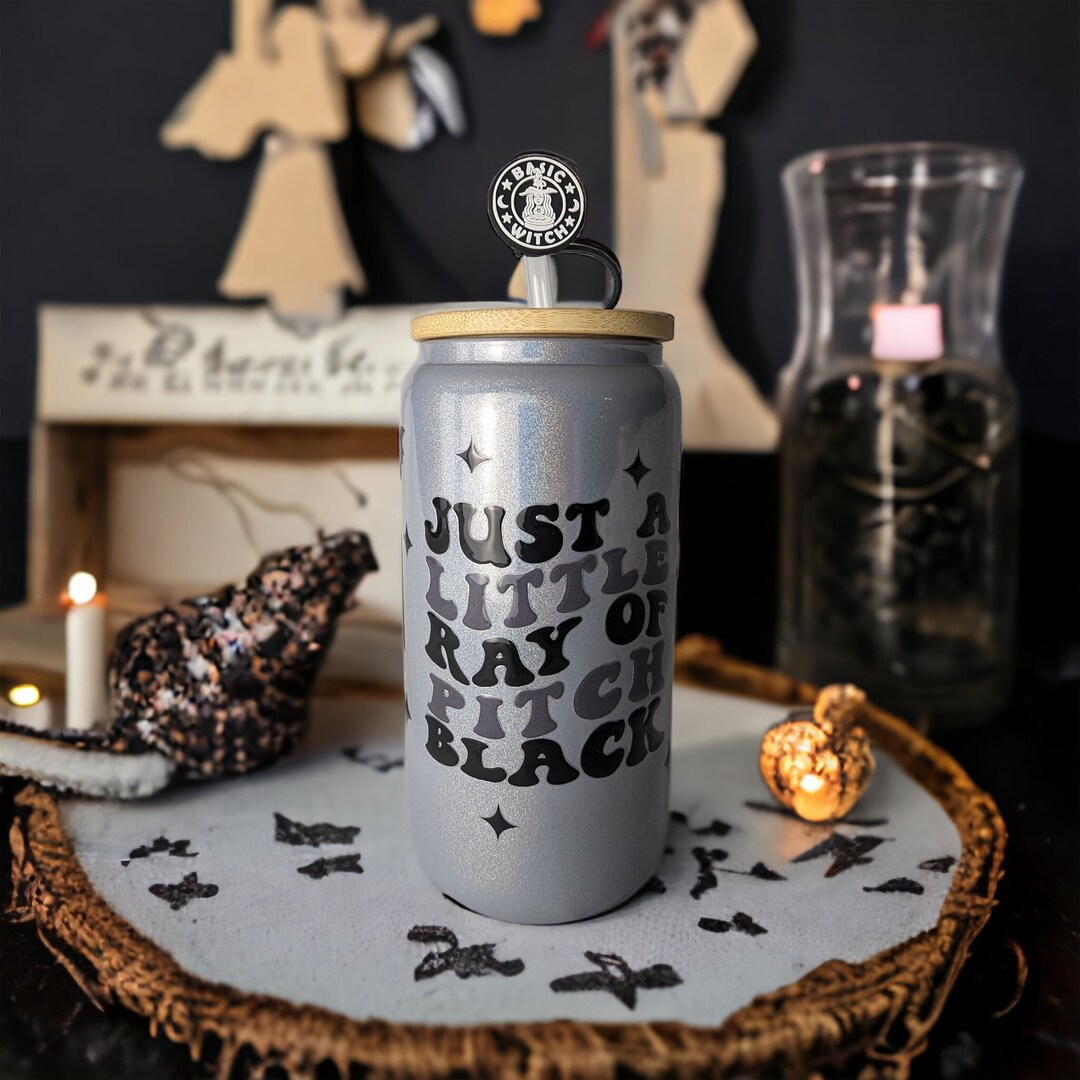 Just a Ray of Pitch Black Iced Coffee Cup / Gothic Tumbler / Halloween ...