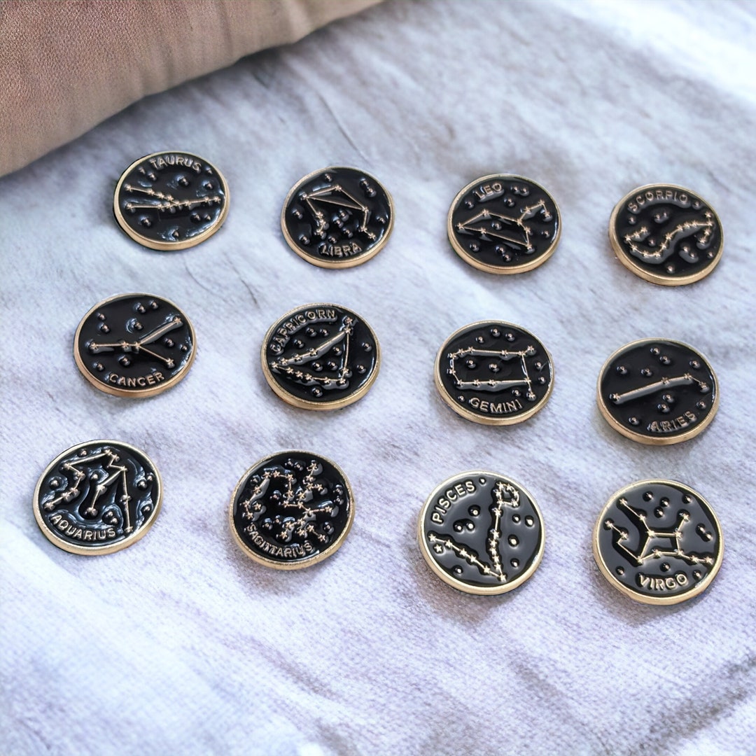 Zodiac Enamel Pins Astrology Signs Pins Backpack Pins Decor ...