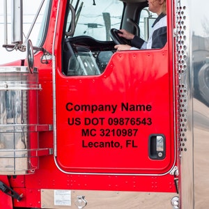 US DOT Trucking Number Sticker Decals Pair of 2 Company Name - Etsy