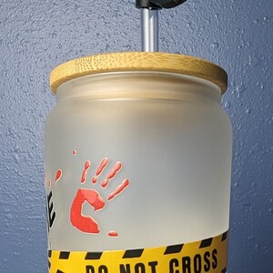 True Crime Junkie Iced Coffee Cup Crime Scene Murder Shows 16oz Glass ...