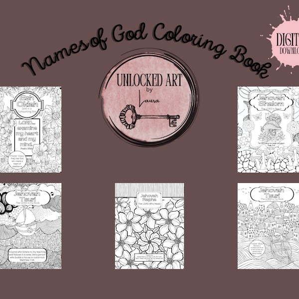 Names of God Coloring Pages - Etsy