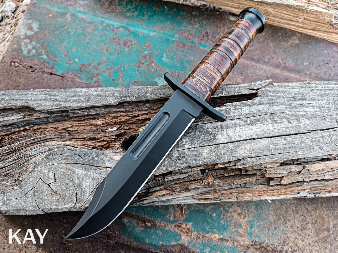 Kay Knives Tactical Battle Ready D2 Tool Steel Full Tang Fixed Blade ...