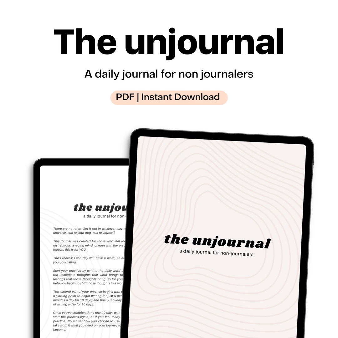 The Unjournal | Printable Daily Journal for People Who Don't Like to ...
