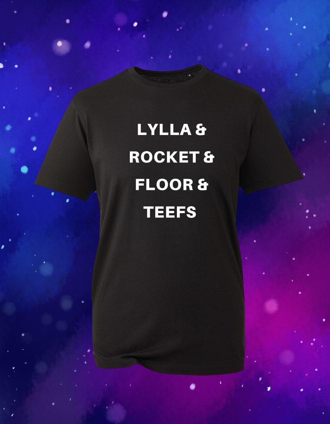 GOTG Rocket Raccoon and Friends, Lylla & Teefs Floor Rocket Unisex T ...