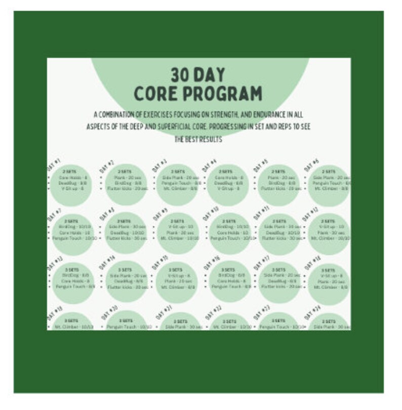 30 Day Challenge | Core Strength | No Equipment Needed | Fitness ...