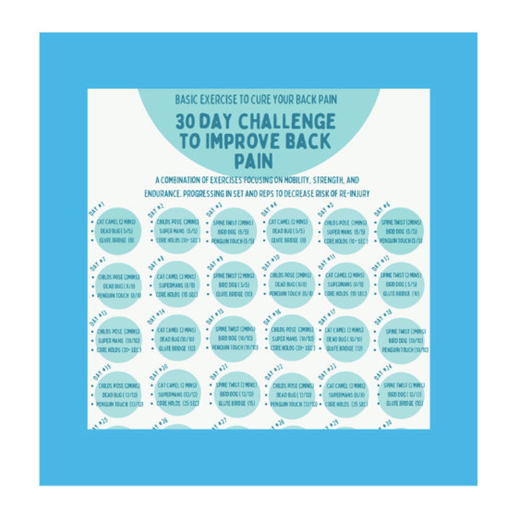 30 Day Challenge | to Improve Back Pain | No Equipment Needed | Fitness ...