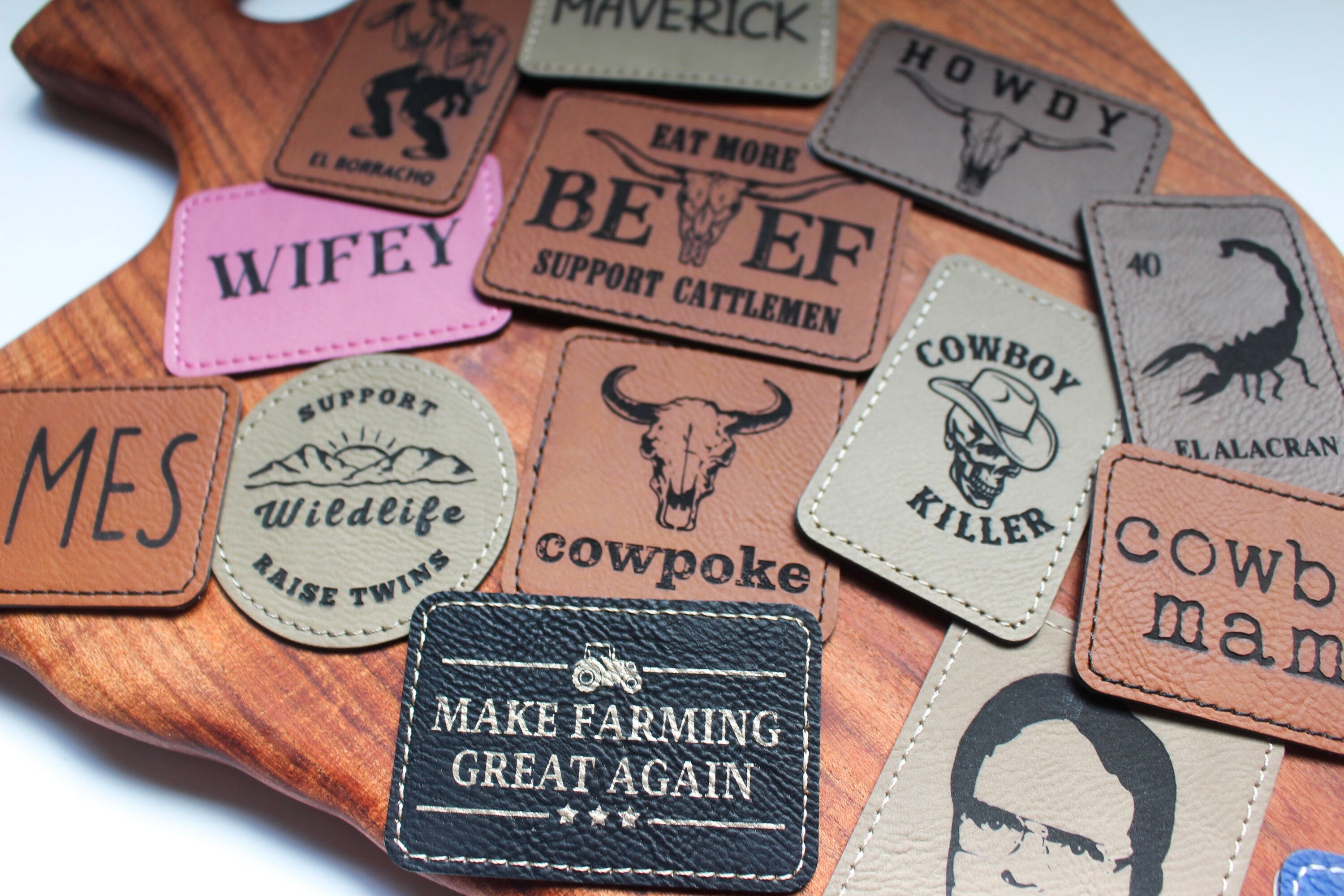 Personalized Leather Patch Custom Logo Patch Personalized - Etsy