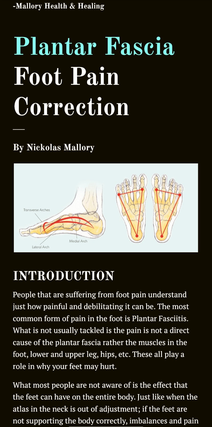 Plantar Fascia, Foot Pain Correction Book (digital) - Etsy