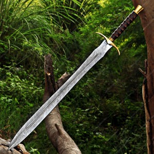 Handmade Damascus Steel Short Sword: Viking Pirate Cosplay - Etsy
