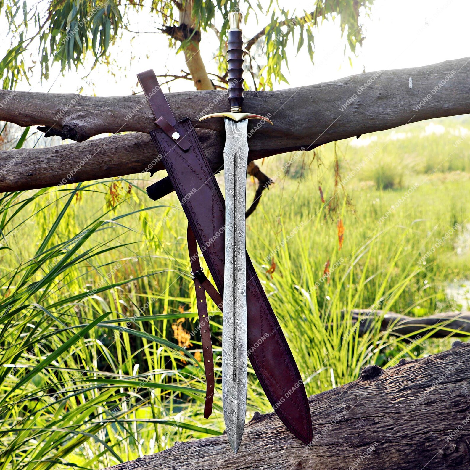 Handmade Damascus Steel Short Sword: Viking Pirate Cosplay - Etsy