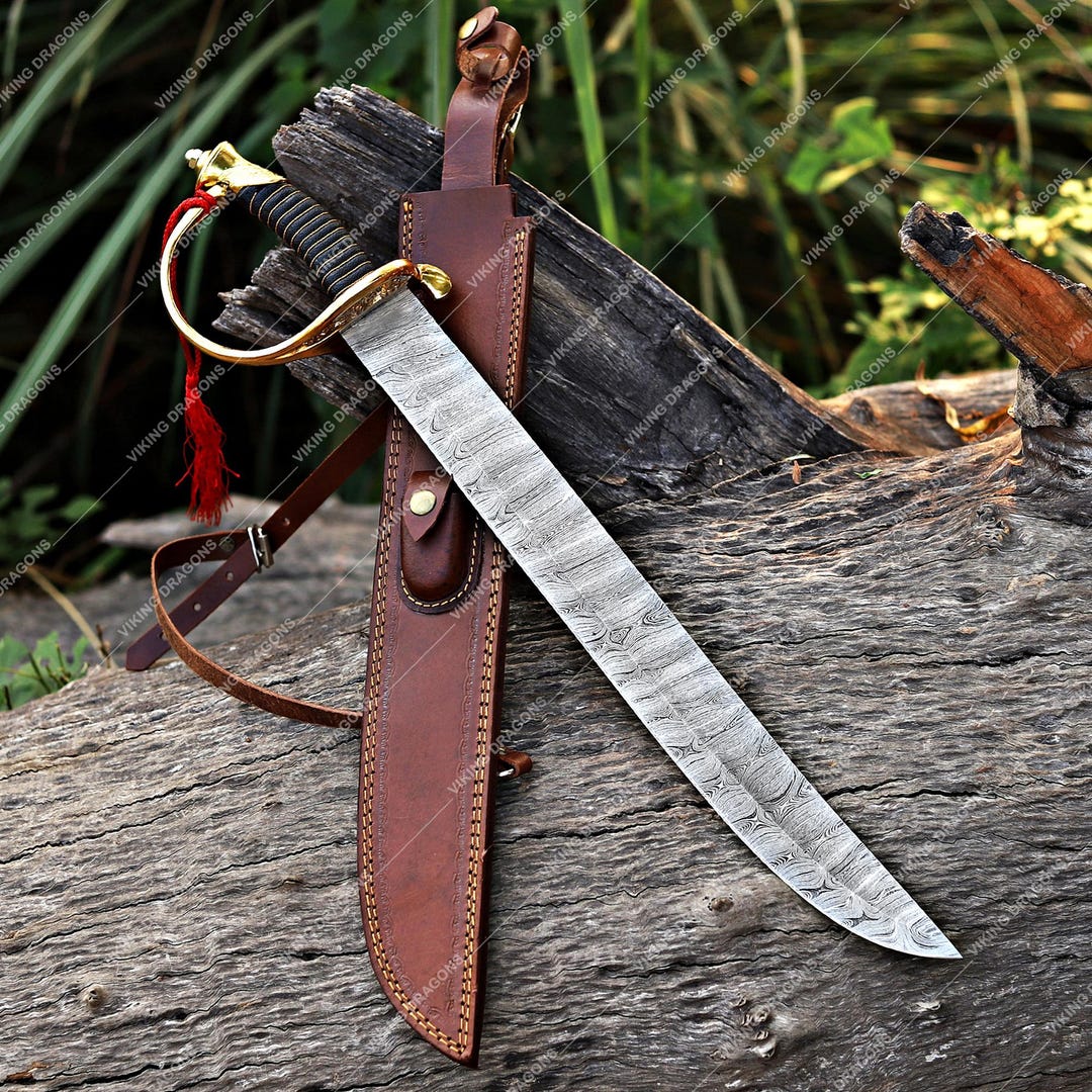 Damascus Steel Handmade Short Sword for Pirate, Viking Sword for ...