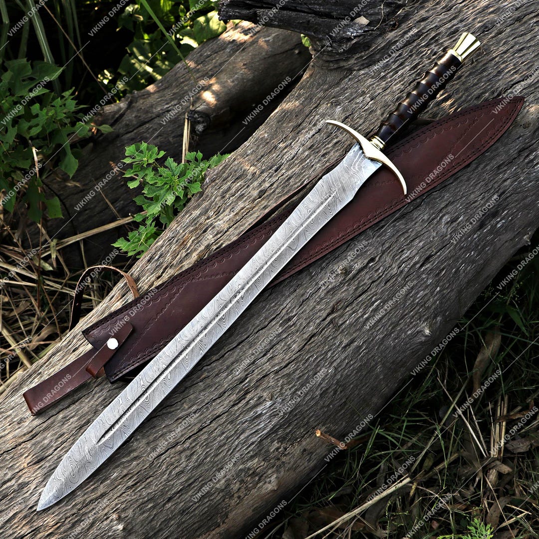 Handmade Damascus Steel Short Sword: Viking Pirate Cosplay - Etsy