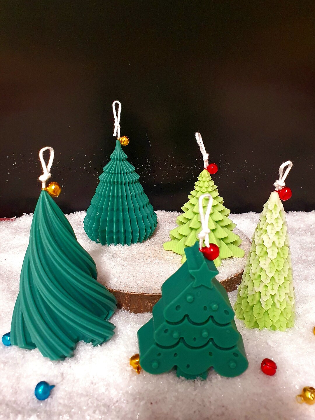 Festively Handmade Soy Wax Candles in a Magical Christmas Tree Shape Perfect Christmas Gifts ...