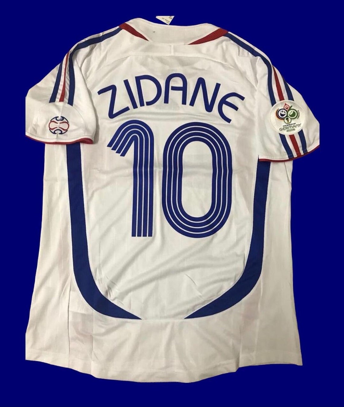 France Zidane World Cup Final Shirt Retro Jersey - Etsy UK