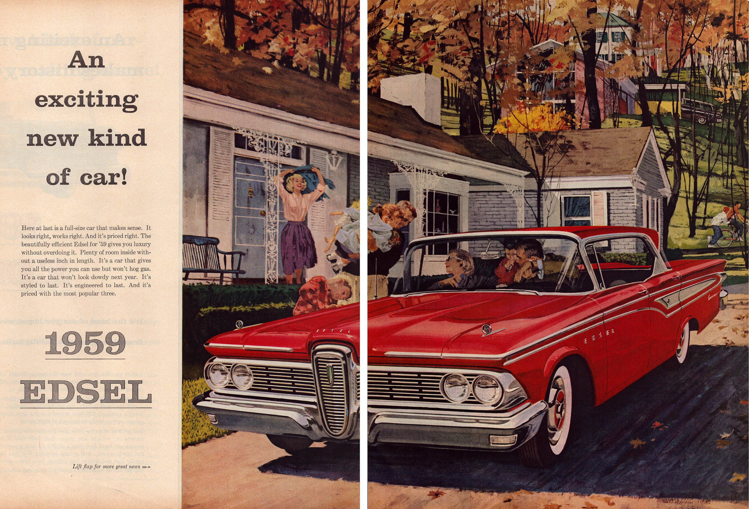 1959 Edsel Ranger Vintage Print Ad, Retro Classic Car Advertisement ...