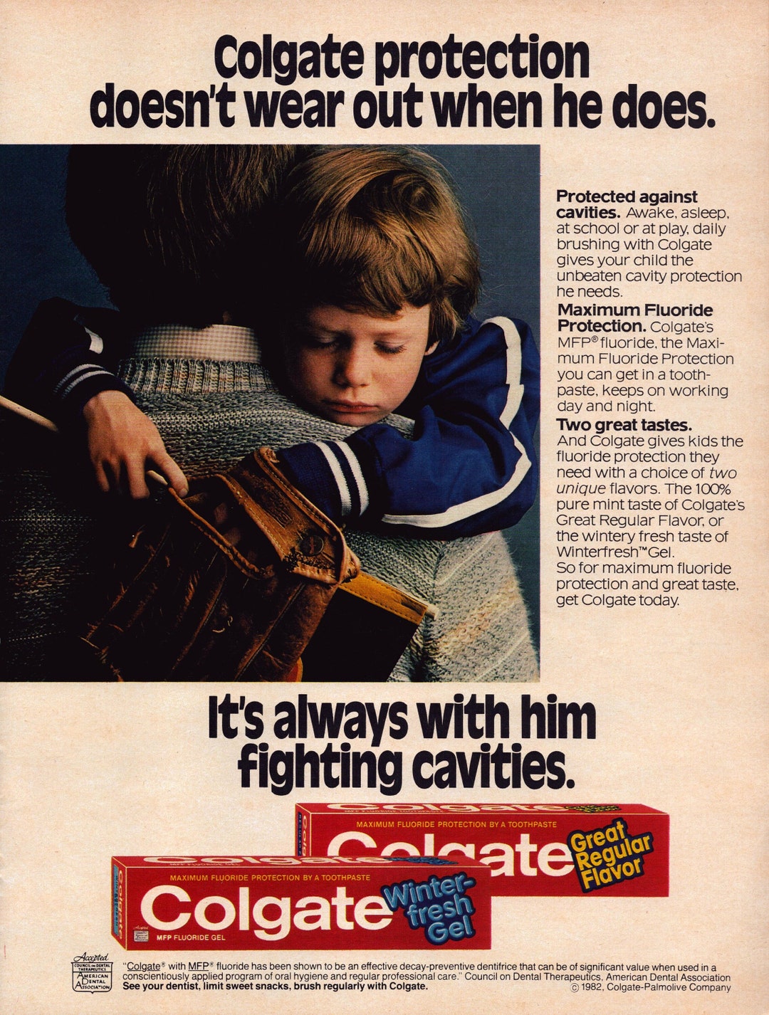 1983 Colgate Toothpaste Vintage Print Ad Colgate Protection - Etsy
