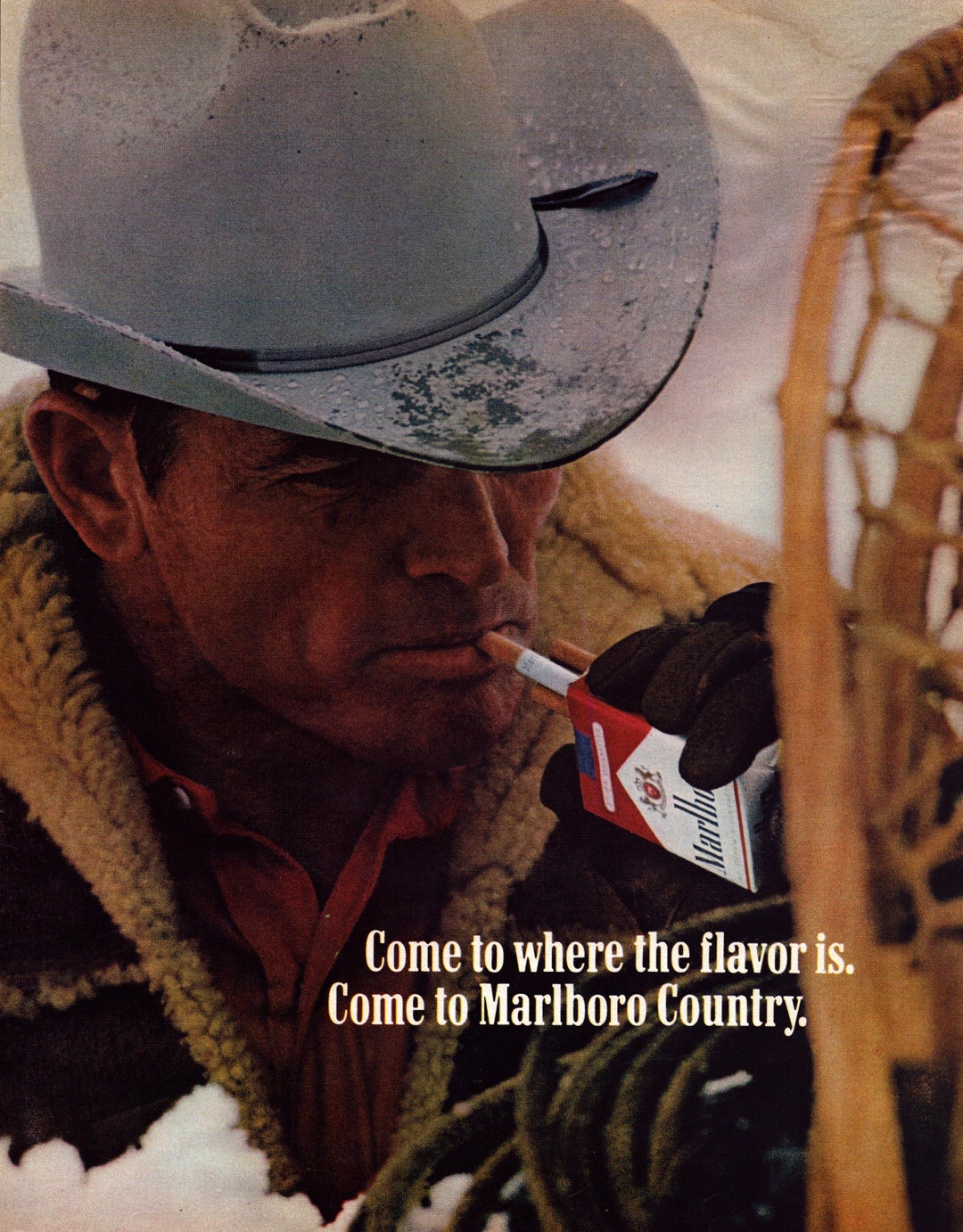 1971 Marlboro Cigarette Vintage Print Ad, Come to Marlboro Country ...
