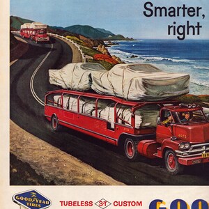 1959 Goodyear Tires Vintage Print Ad, Retro Classic Advertisement ...