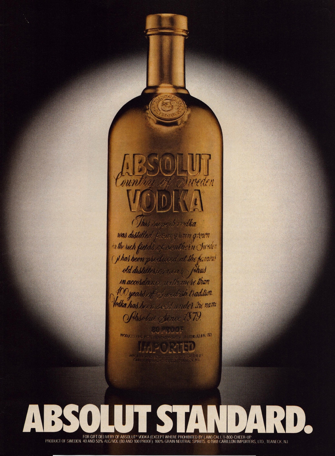 1989 Absolut Vodka Vintage Print Ad, Retro Classic Advertisement ...