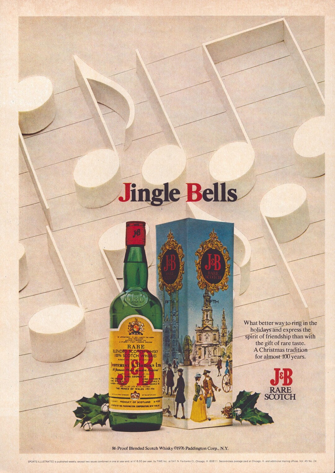 Vintage 1976 J&B Rare Scotch Whiskey Advertisement Wall Art Retro Bar ...